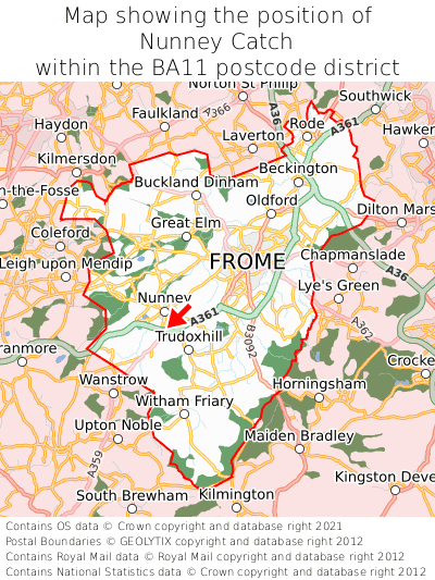 Where is Nunney Catch? Nunney Catch on a map