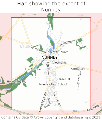 Where is Nunney? Nunney on a map