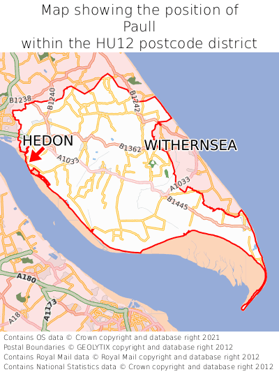 Where is Paull? Paull on a map