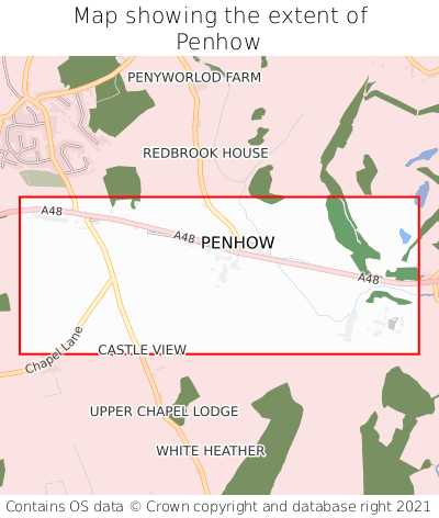 Where is Penhow? Penhow on a map
