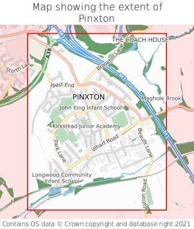 Where is Pinxton? Pinxton on a map