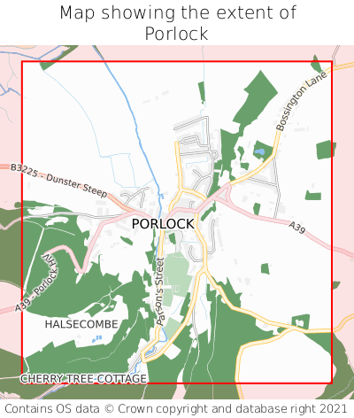 Where is Porlock? Porlock on a map