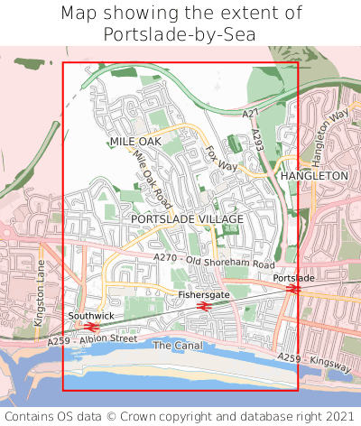 Where is Portslade-by-Sea? Portslade-by-Sea on a map