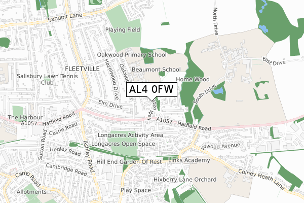 AL4 0FW maps, stats, and open data