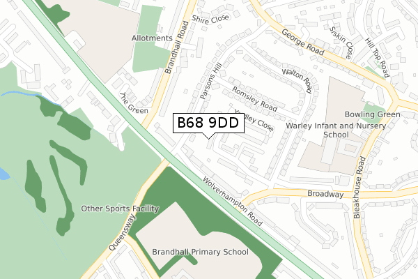 B68 9DD maps, stats, and open data