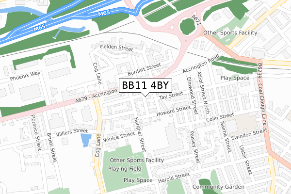 BB11 4BY maps, stats, and open data