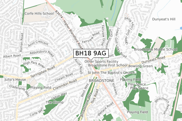 BH18 9AG maps, stats, and open data