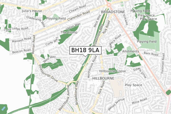 BH18 9LA maps, stats, and open data