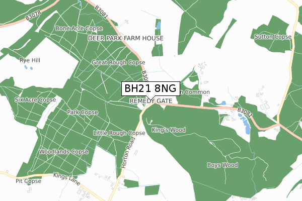 BH21 8NG maps, stats, and open data