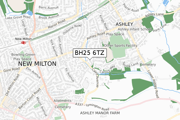 BH25 6TZ maps, stats, and open data