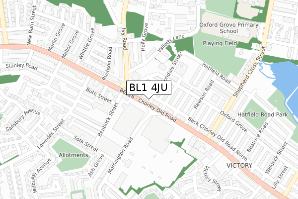 BL1 4JU maps, stats, and open data