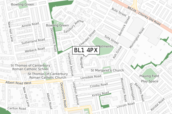 BL1 4PX maps, stats, and open data