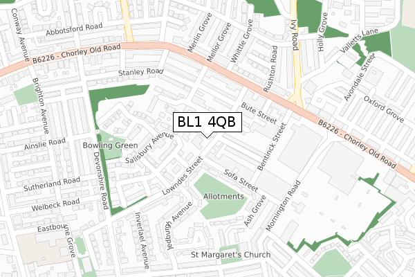 BL1 4QB maps, stats, and open data