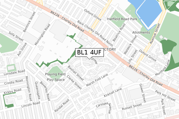 BL1 4UF maps, stats, and open data