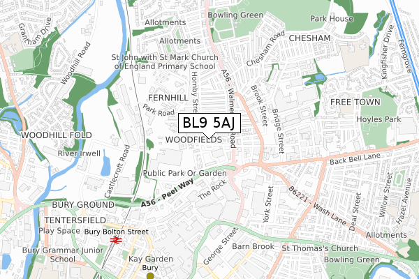 BL9 5AJ maps, stats, and open data