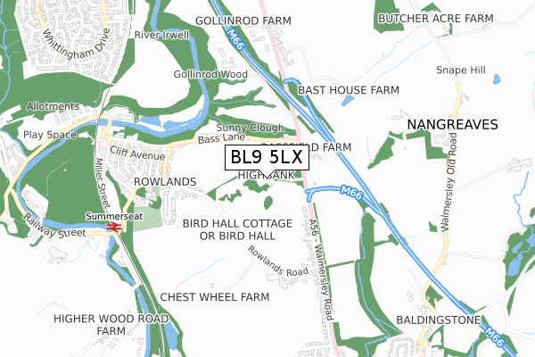 BL9 5LX maps, stats, and open data