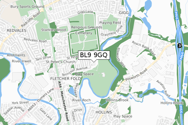 BL9 9GQ maps, stats, and open data