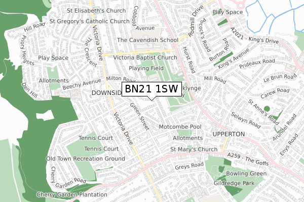 BN21 1SW maps, stats, and open data