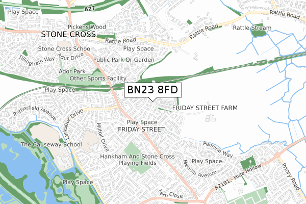 BN23 8FD maps, stats, and open data