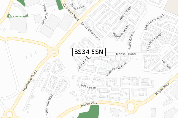 BS34 5SN maps, stats, and open data