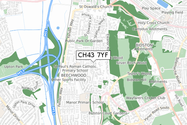 CH43 7YF maps, stats, and open data