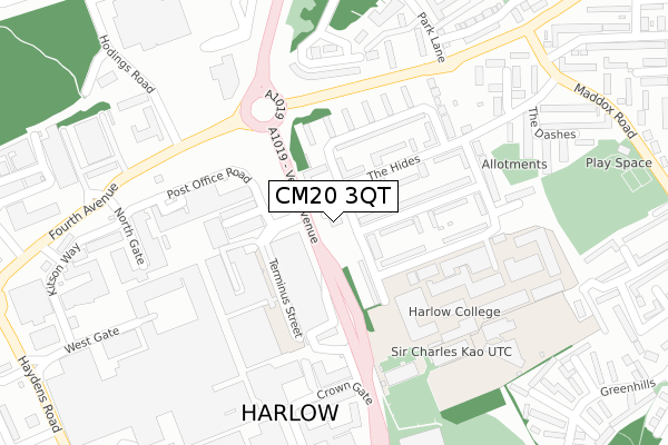 CM20 3QT maps, stats, and open data