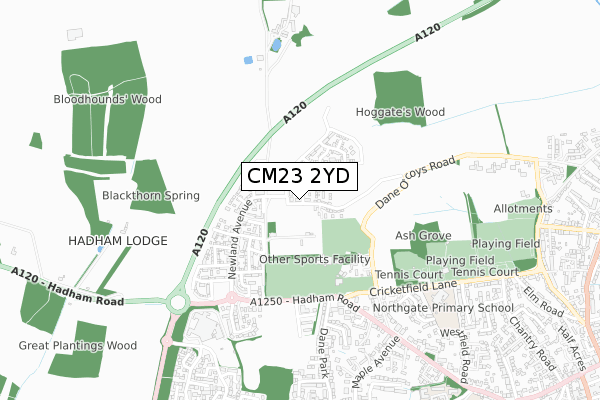 CM23 2YD maps, stats, and open data