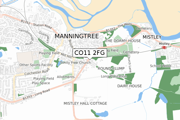 CO11 2FG maps, stats, and open data