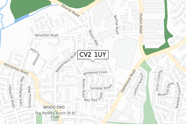 CV2 1UY maps, stats, and open data