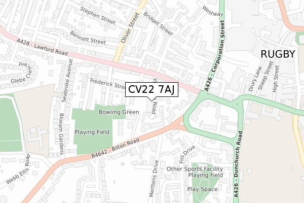 CV22 7AJ maps, stats, and open data