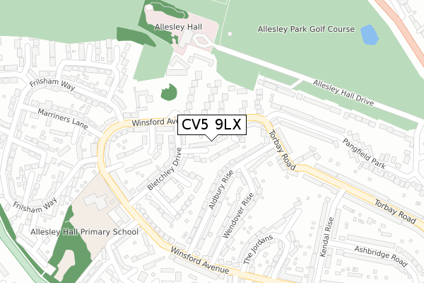 CV5 9LX maps, stats, and open data