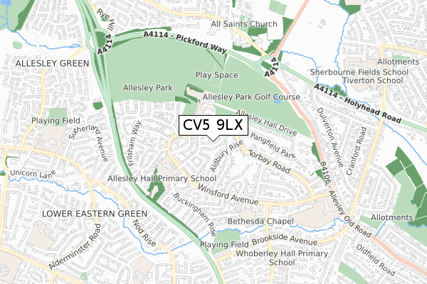 CV5 9LX maps, stats, and open data