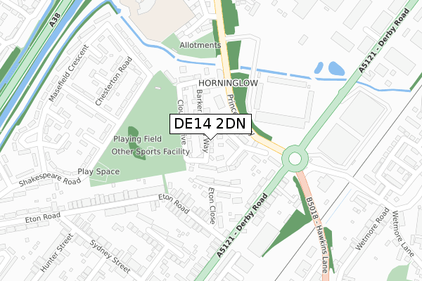 DE14 2DN maps, stats, and open data