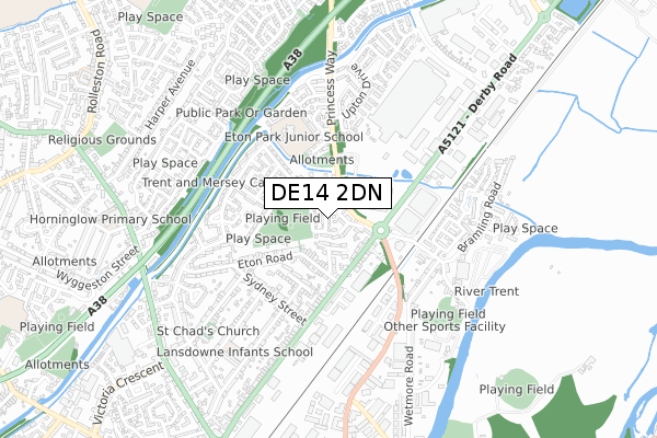 DE14 2DN maps, stats, and open data