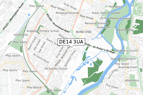 DE14 3UA maps, stats, and open data