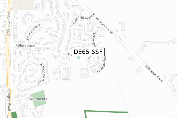 DE65 6SF maps, stats, and open data