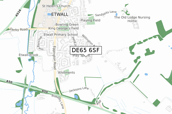 DE65 6SF maps, stats, and open data
