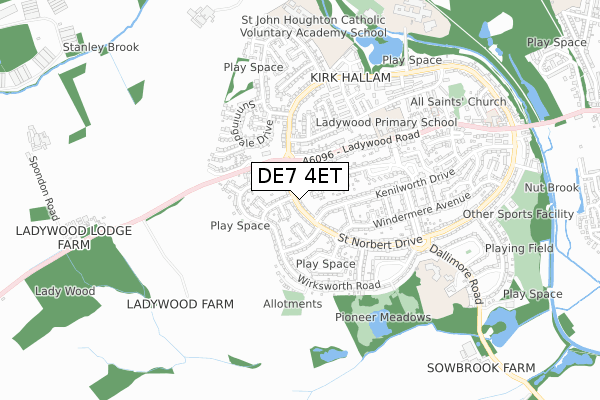 DE7 4ET maps, stats, and open data