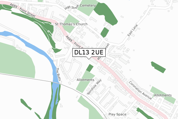 DL13 2UE maps, stats, and open data