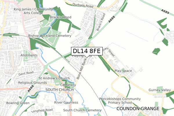 DL14 8FE maps, stats, and open data