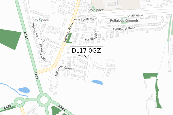 DL17 0GZ maps, stats, and open data