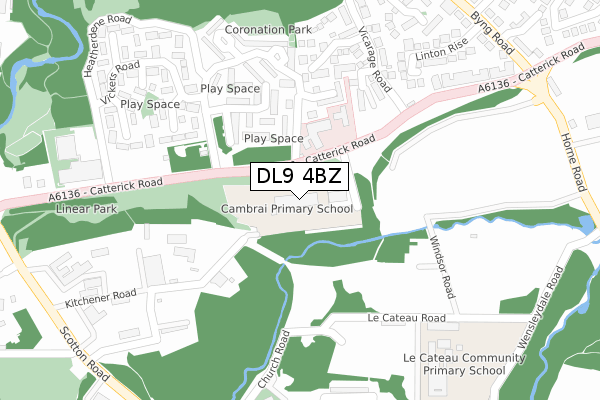 DL9 4BZ maps, stats, and open data