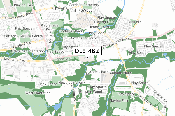 DL9 4BZ maps, stats, and open data