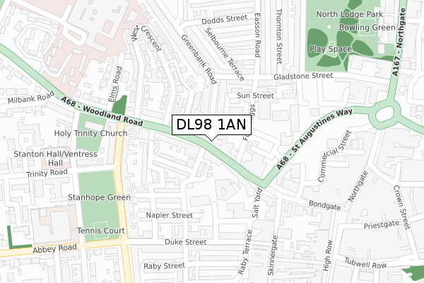 DL98 1AN maps, stats, and open data