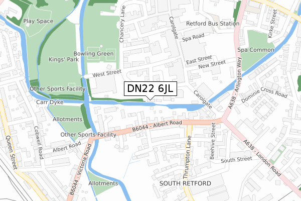 DN22 6JL maps, stats, and open data