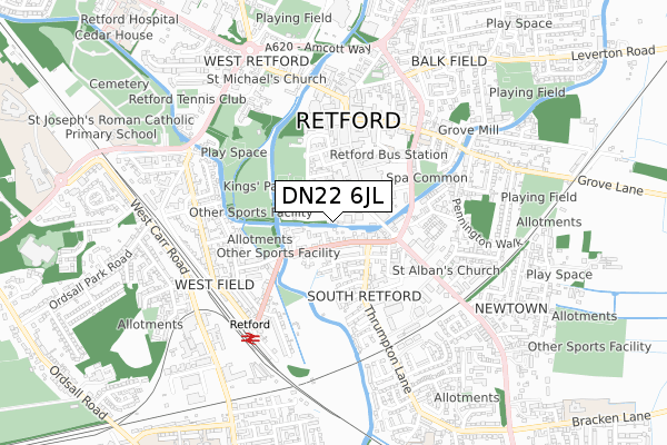 DN22 6JL maps, stats, and open data