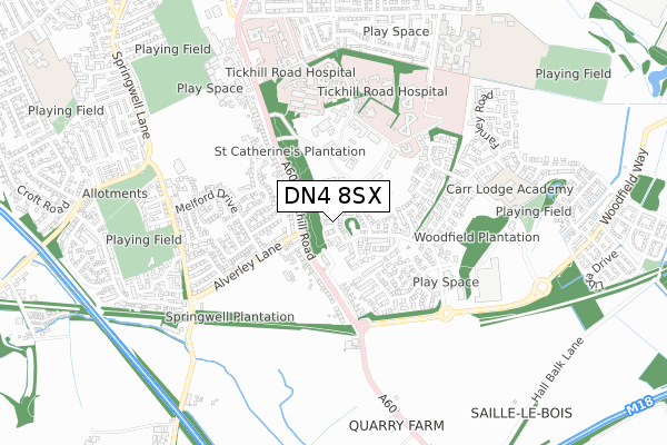 DN4 8SX maps, stats, and open data