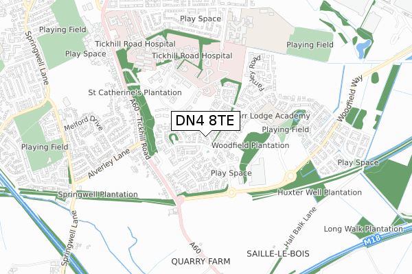 DN4 8TE maps, stats, and open data
