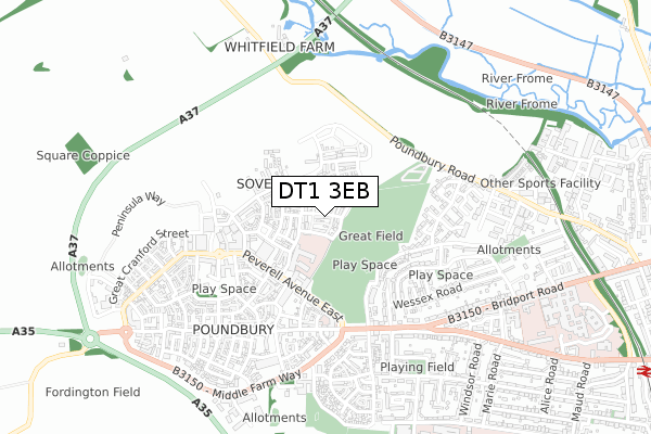 DT1 3EB maps, stats, and open data