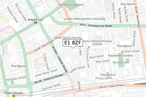 E1 8ZF maps, stats, and open data